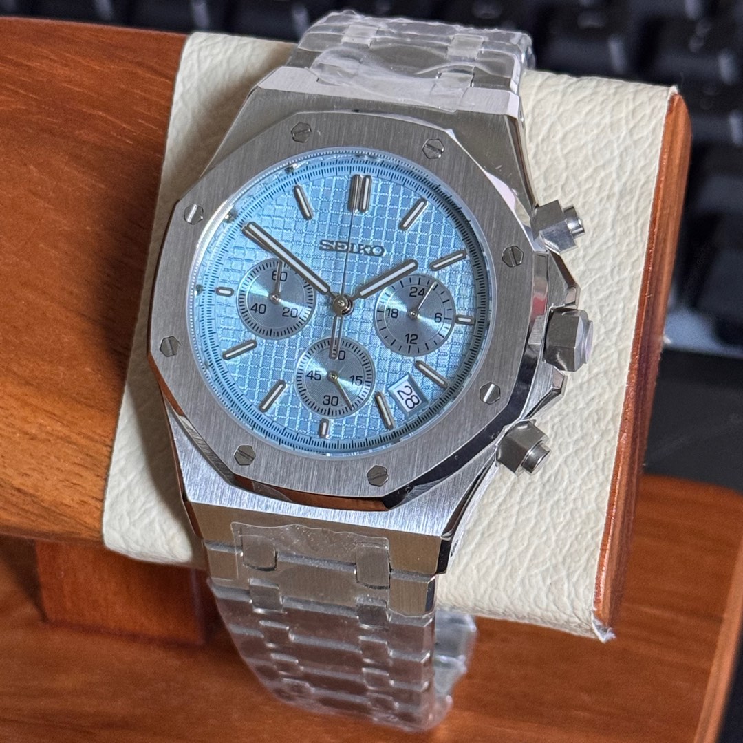 Seiko Royal Oak Ice Blue Chronograph VK63 Submarinerindo Seikoaholic ...