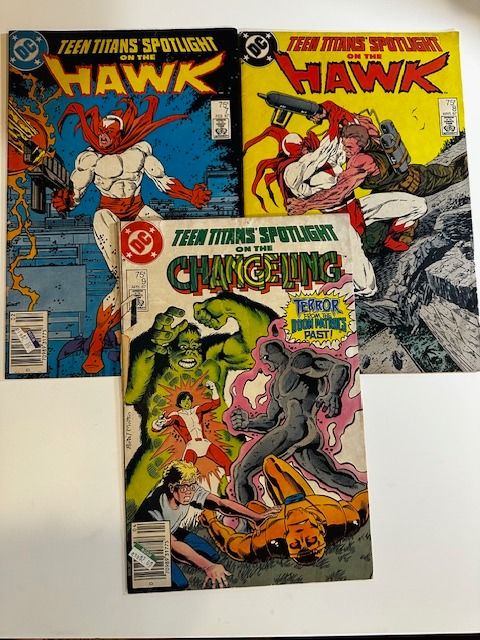 Teen Titans Spotlight #7–9 (1987) | Hawk & Changeling | Mixed Grade ...