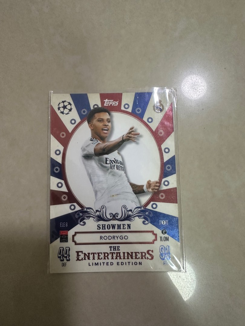 Topps Match Attax Rodrygo Showmen Limited Edition Card, Hobbies & Toys ...
