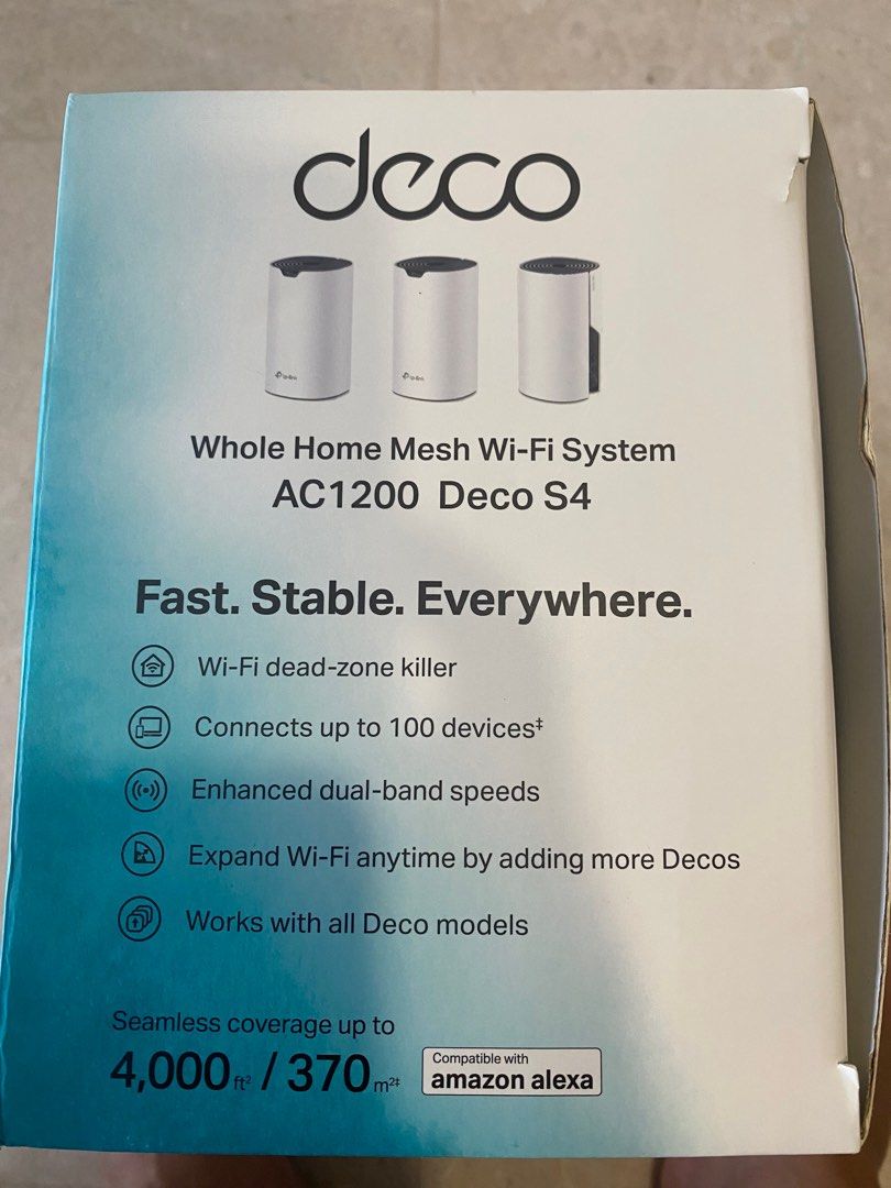 TP-Link Deco S4 AC1200 Whole Home Mesh Wi-Fi System, Computers & Tech ...