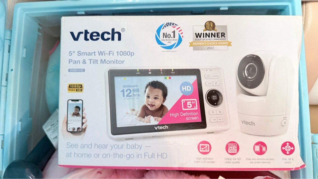 VTech 5" Smart Wi-Fi 1080p Pan & Tilt Monitor, Babies & Kids, Baby ...