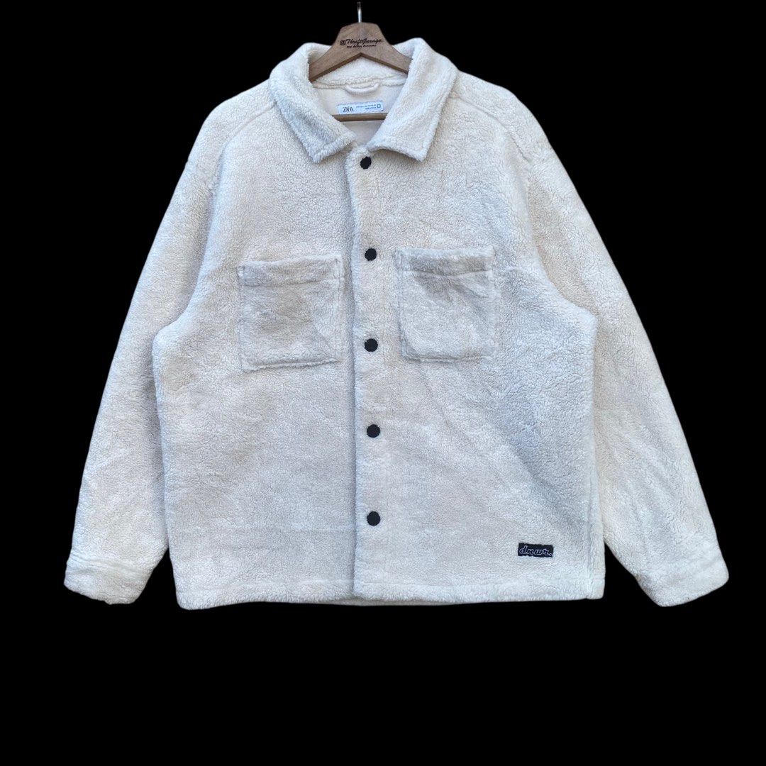 🔥💞ZARA DNWR Fleece Faux Sherling Overshirt Jacket, Luxury, Apparel on ...