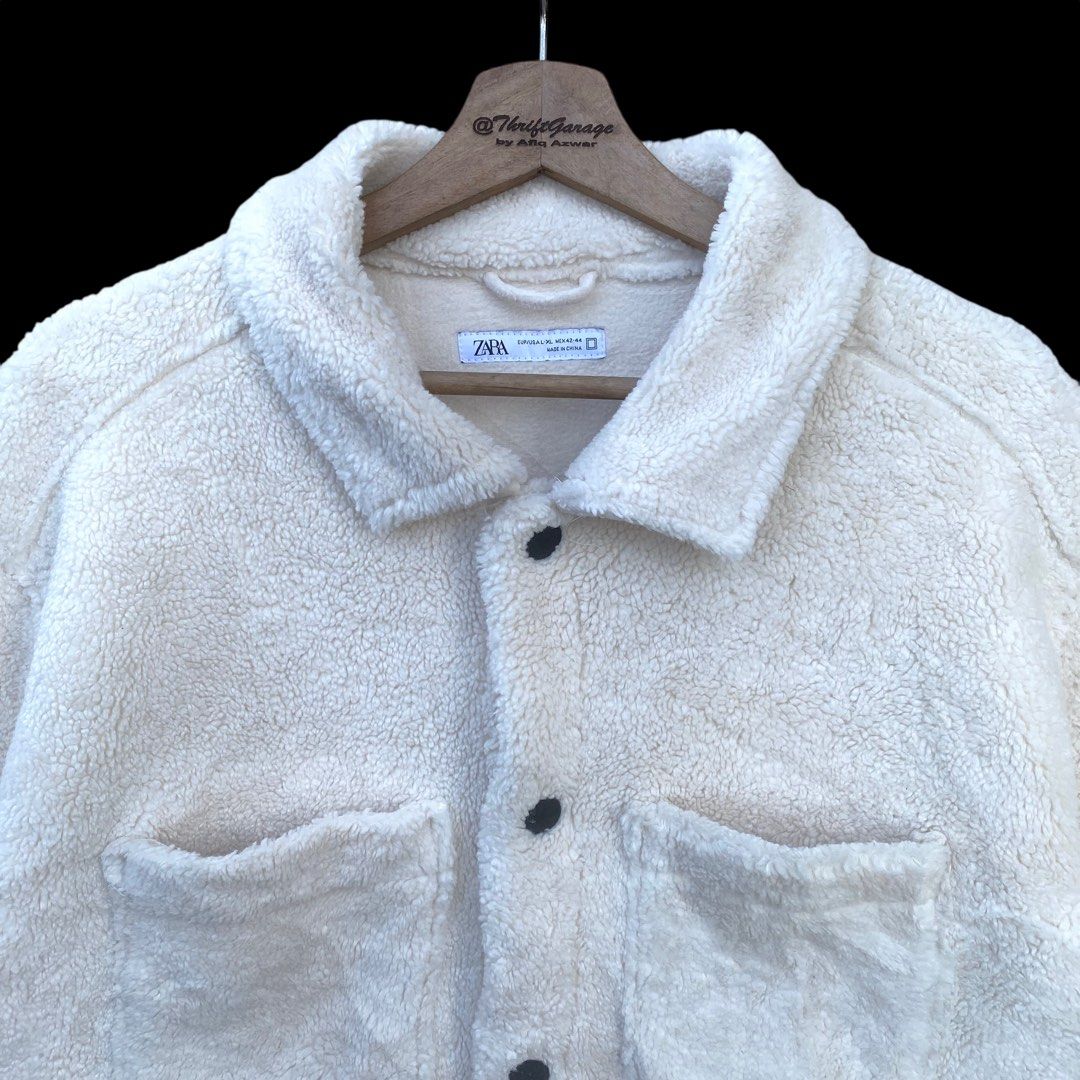 🔥💞ZARA DNWR Fleece Faux Sherling Overshirt Jacket, Luxury, Apparel on ...
