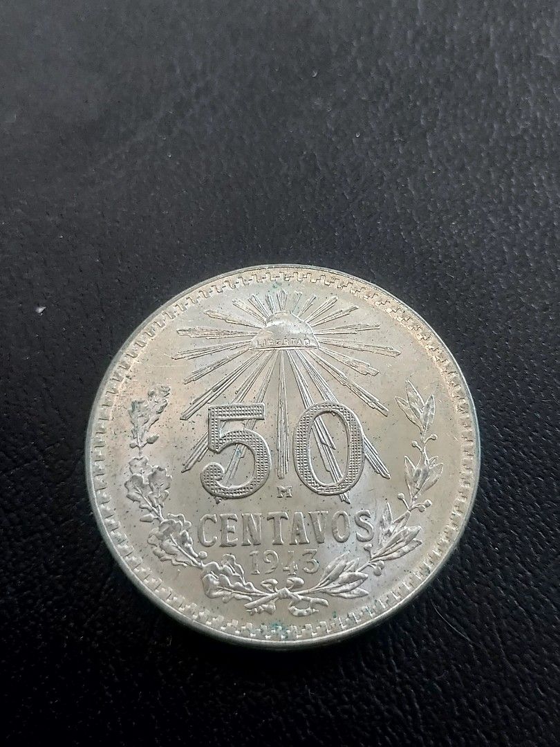 1943 Mexican 50 Centavos Coin, Hobbies & Toys, Memorabilia ...