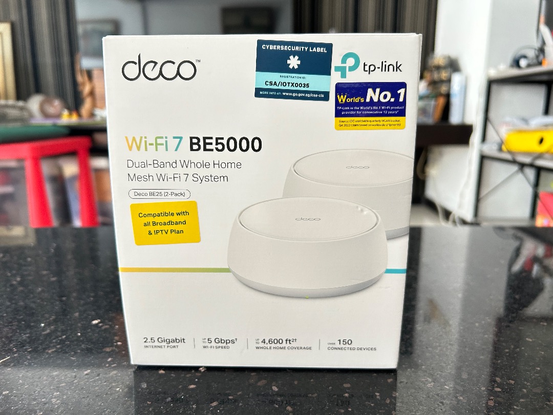 (2-pack) TP-Link Deco BE25 | BE5000 Whole Home Mesh WiFi 7 System ...