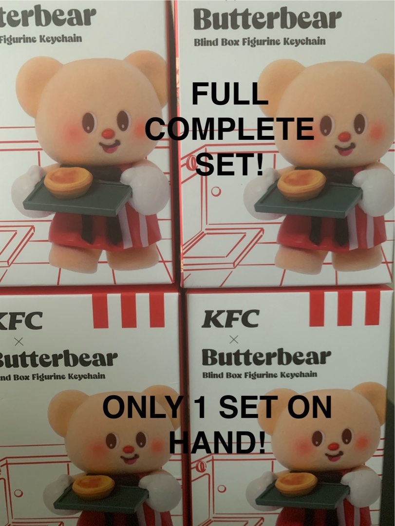 // FULL SET // KFC Butterbear Blind Box Figurine Keychain - Brand New ...