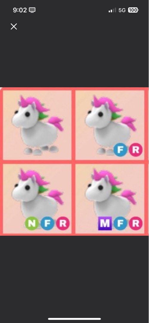 Adopt Me Unicorn FR/NFR/MEGA, Video Gaming, Video Games, Others on ...