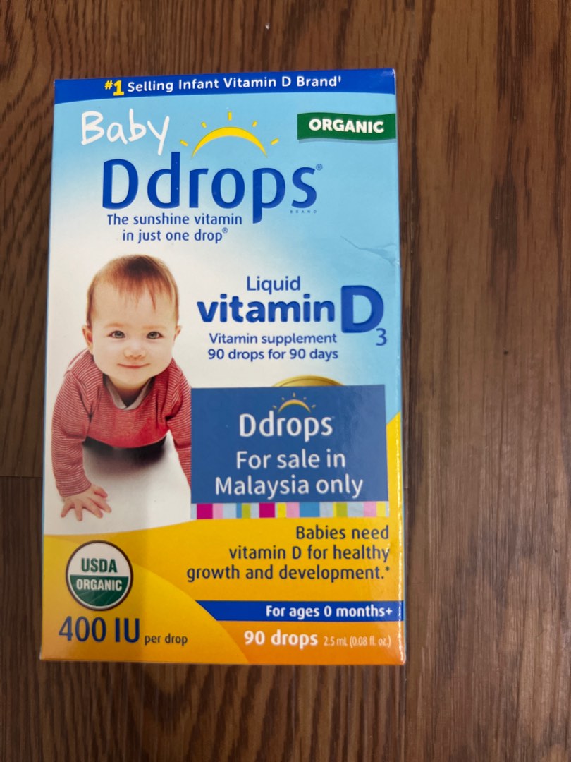 Baby Ddrops Liquid Vitamin D3 400 IU, Health & Nutrition, Health ...