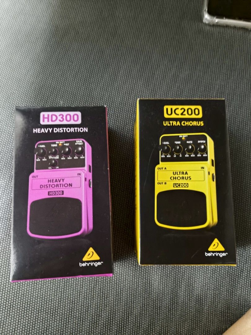 Behringer HD300 Heavy Distortion & UC200 Ultra Chorus Pedals, Hobbies & Toys, Musical ...