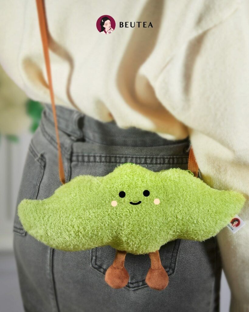Beutea Green Bean Plush Crossbody Bag, Everything Else on Carousell