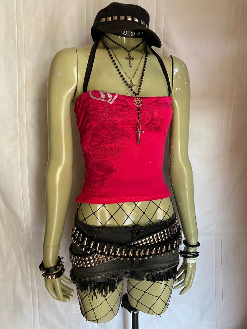 early 2000s thrashy mcbling diy tube top | y2k, thrashy, early 2000s ...