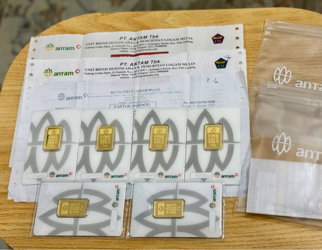 Emas Logam Mulia Antam 5gr Redmark 2021, Antik, Uang Lama di Carousell