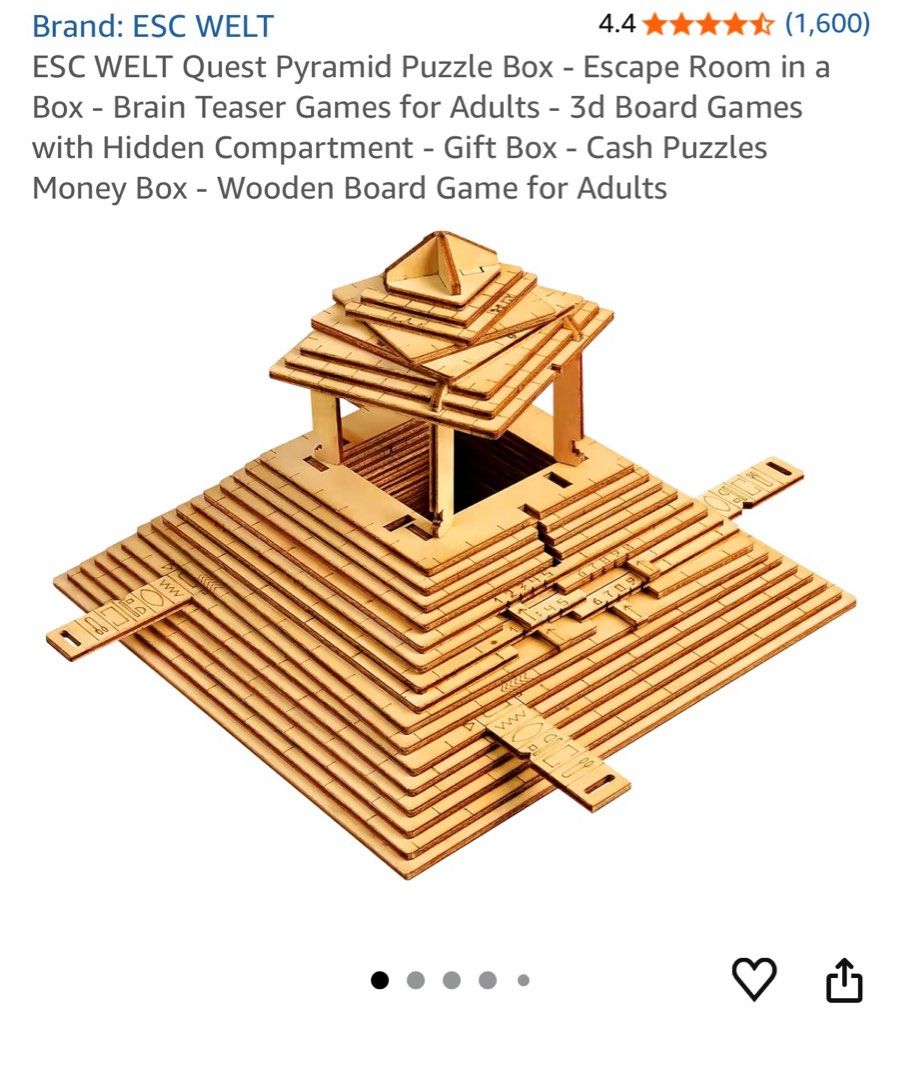 ESCAPE WELT Pyramide Puzzle box, Hobbies & Toys, Toys & Games on Carousell