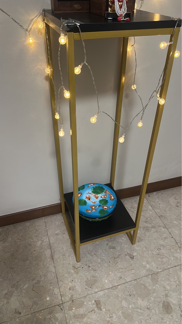 Gold Metal Display Stand, Furniture & Home Living, Furniture, Shelves ...