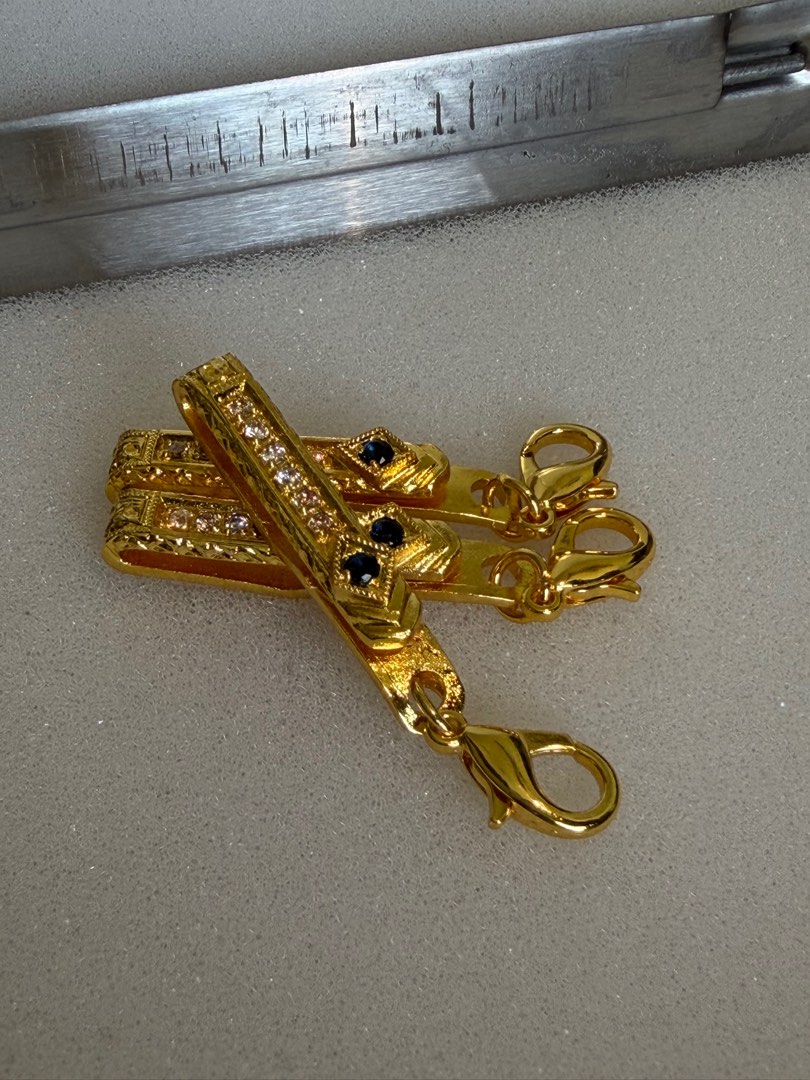 Gold-Plated Amulet Clip with Gemstones, Hobbies & Toys, Religious Items ...