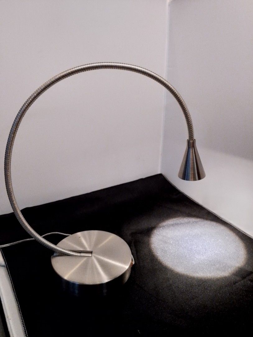 IKEA TIVED Stainless Steel Flexible LED Turntable Lamp, Furniture ...