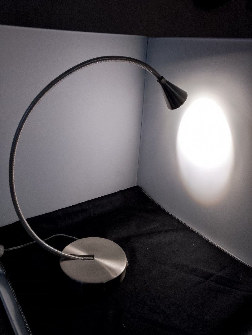 IKEA TIVED Stainless Steel Flexible LED Turntable Lamp, Furniture ...