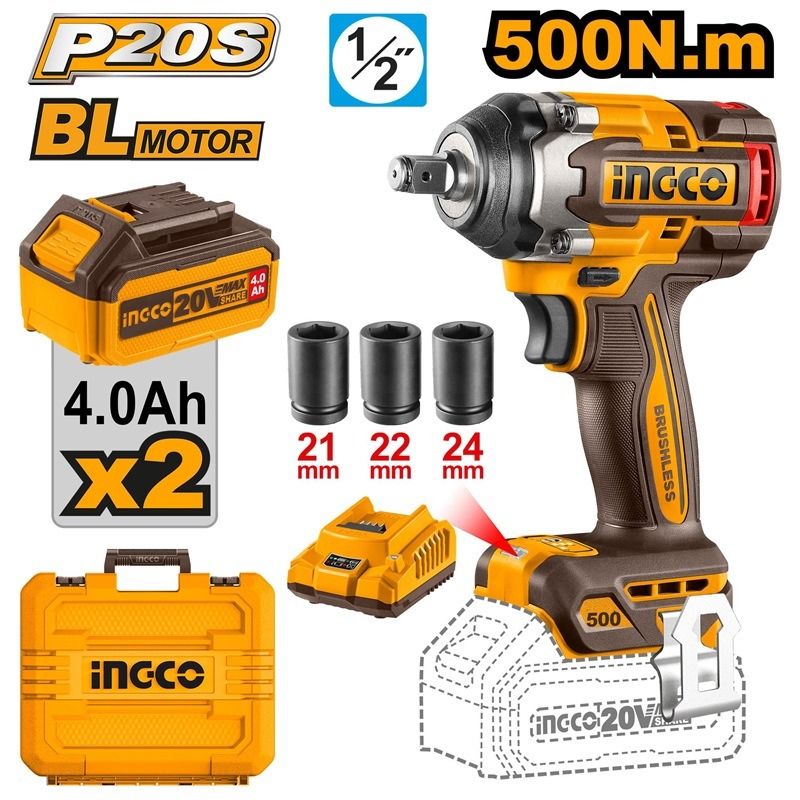Ingco Cordless Impact Wrench 500NM, Furniture & Home Living, Home ...