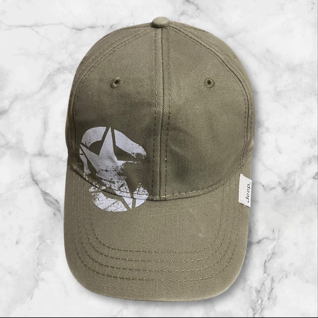 Jeep Starshield logo cap olive green osfm rm28, Men's Fashion, Watches ...