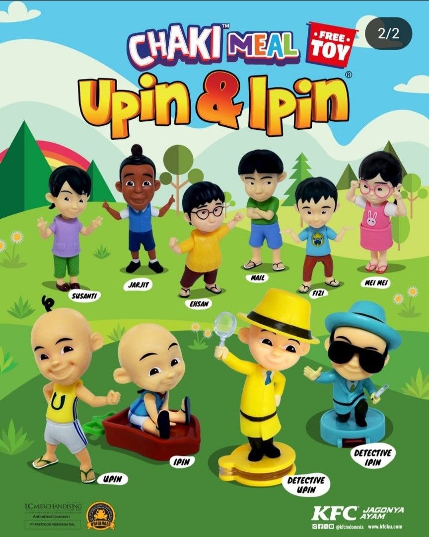 KFC Chaki Meal Upin & Ipin Toy, Hobbies & Toys, Toys & Games on Carousell