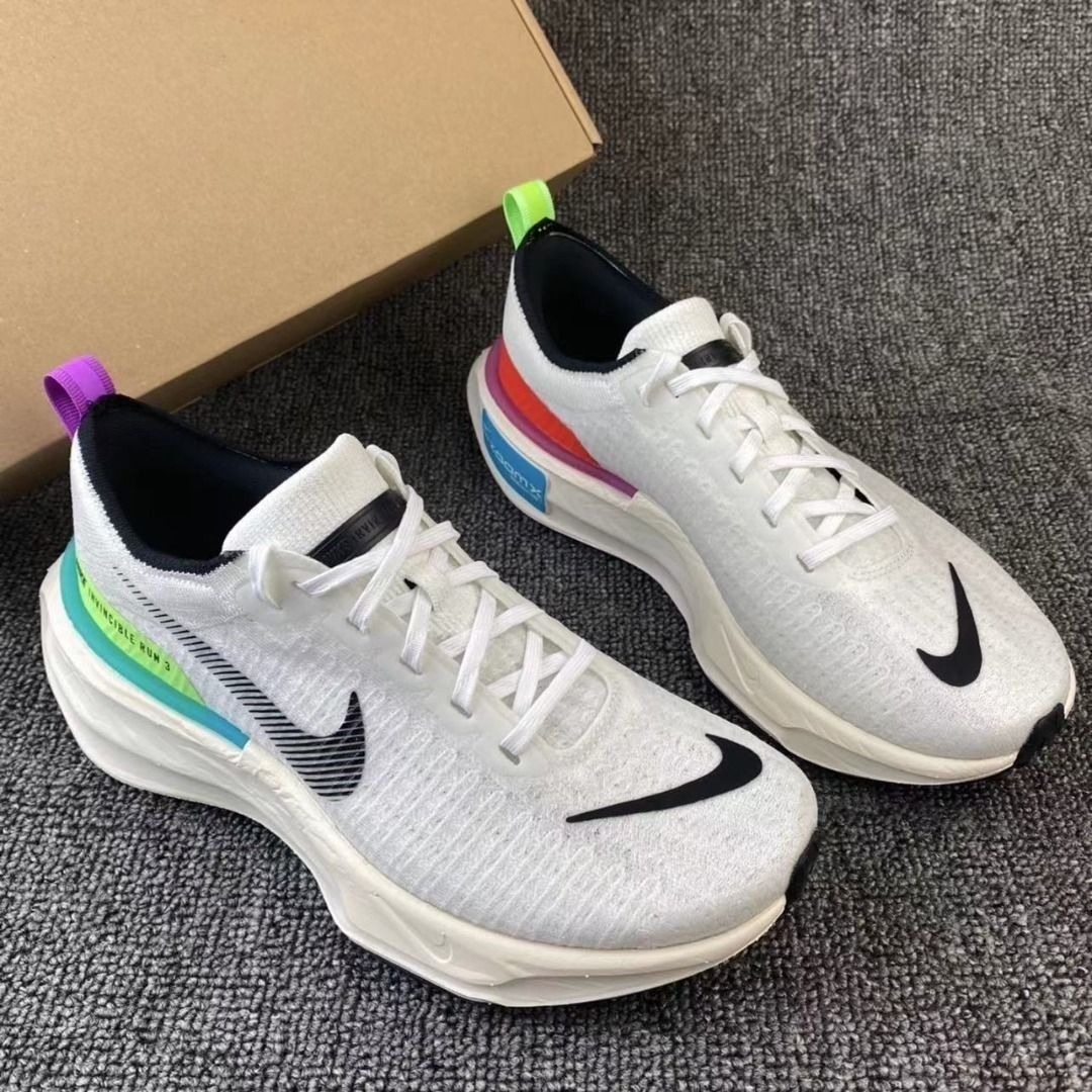 Nike Invincible Run 3 SE Sneakers, Running Shoes, White and Red, Men's ...