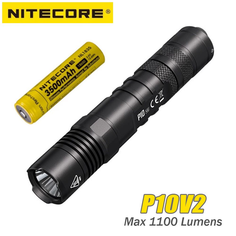Nitecore P10 V2 Flashlight - Max 1100 Lumens, Sports Equipment, Hiking ...
