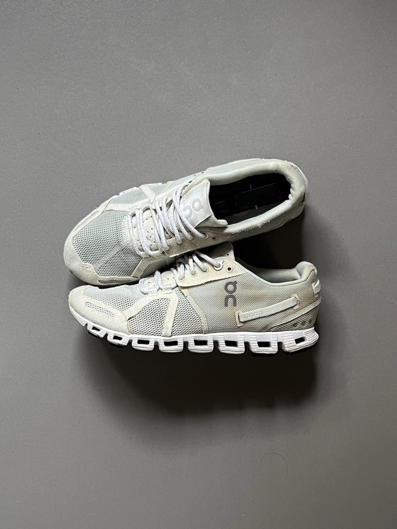 On Cloud White Sneakers - US W6.5, Women's Fashion, Footwear, Sneakers ...