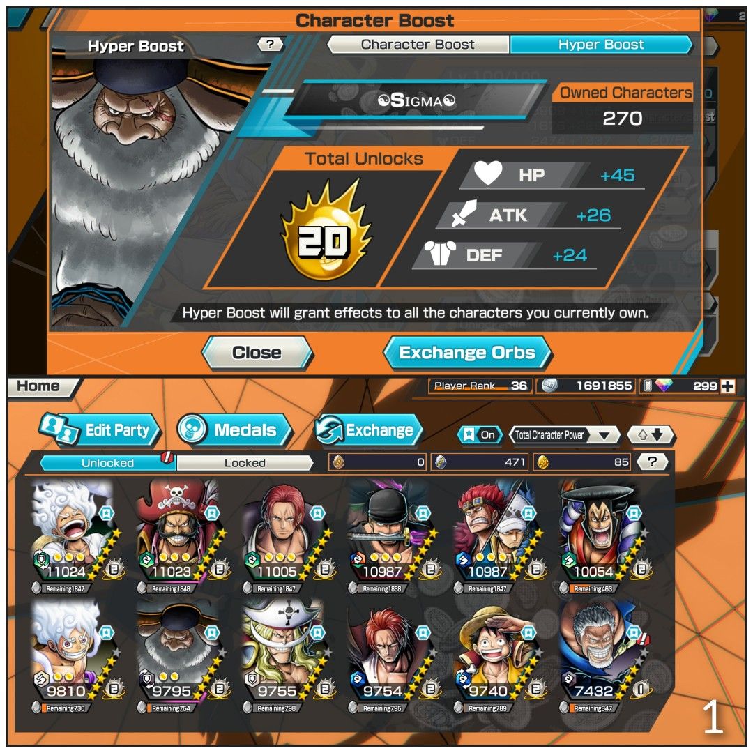 OPBR | Hyperboost 20 | 12 Extreme | Gear 5 Nika V1, Roger V1, Shanks ...