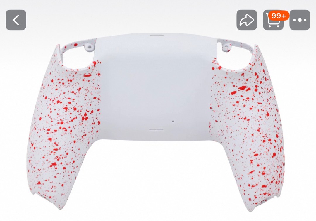 PS5 Controller Shell - White with Red Splatter many more colours ...