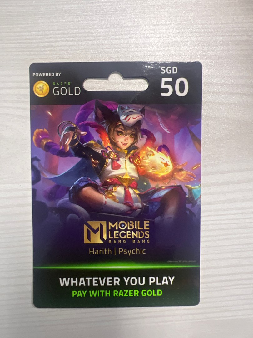 Razer Gold SGD 50 Mobile Legends Gift Card, Video Gaming, Gaming ...