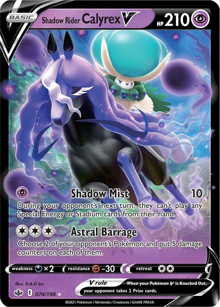 Shadow Rider Calyrex V #74 Pokemon Chilling Reign, Hobbies & Toys, Toys ...