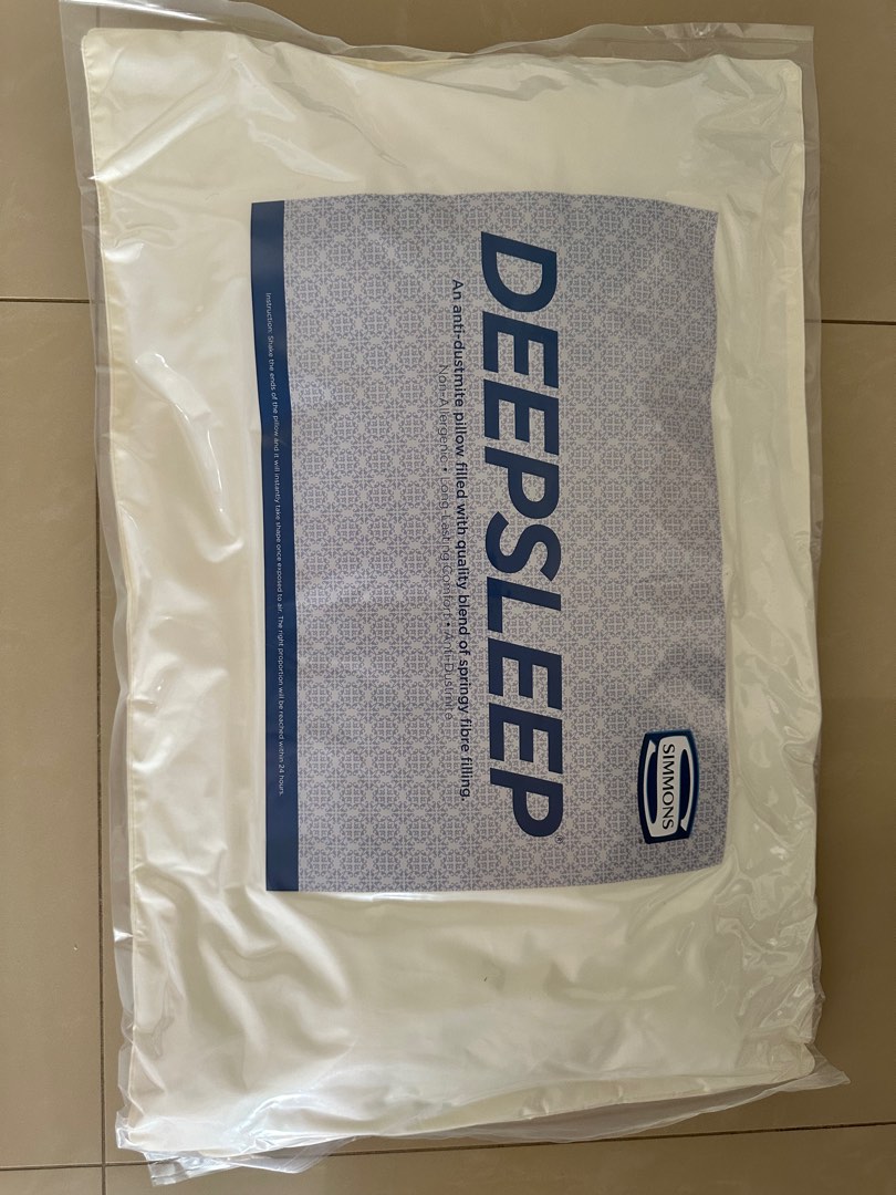 Simmons Deep Sleep Anti-Dustmite Pillow, Furniture & Home Living ...