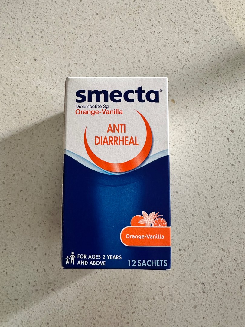 Smecta Anti Diarrhea Orange-Vanilla 12 Sachets, Health & Nutrition ...