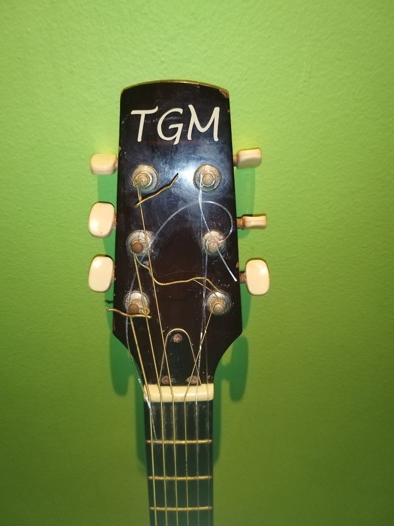 TGM Acoustic Guitar - Black, Hobbies & Toys, Musical Instruments on ...