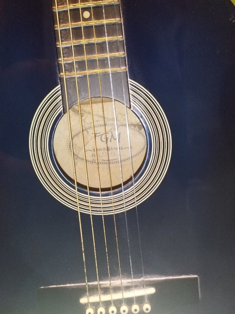 TGM Acoustic Guitar - Black, Hobbies & Toys, Musical Instruments on ...