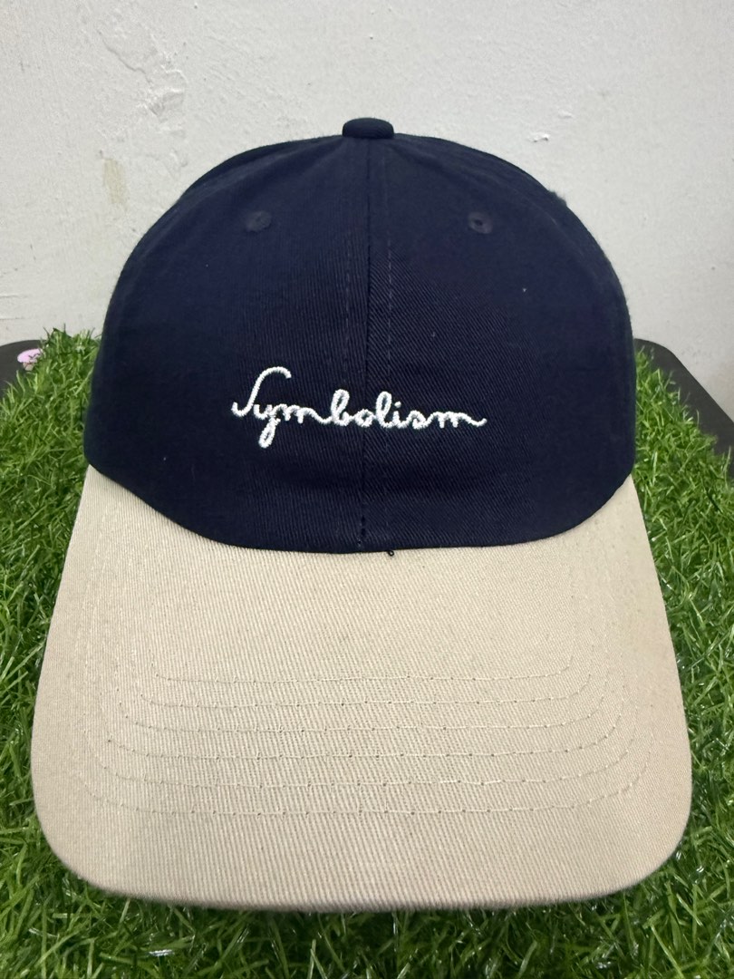 Topi WEGO Symbolism – Navy Beige – Minimalist Japan”, Men's Fashion ...