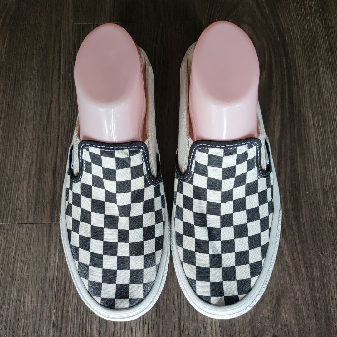 Vans Mule Checkerboard Black White 6UK (RM 100), Men's Fashion ...
