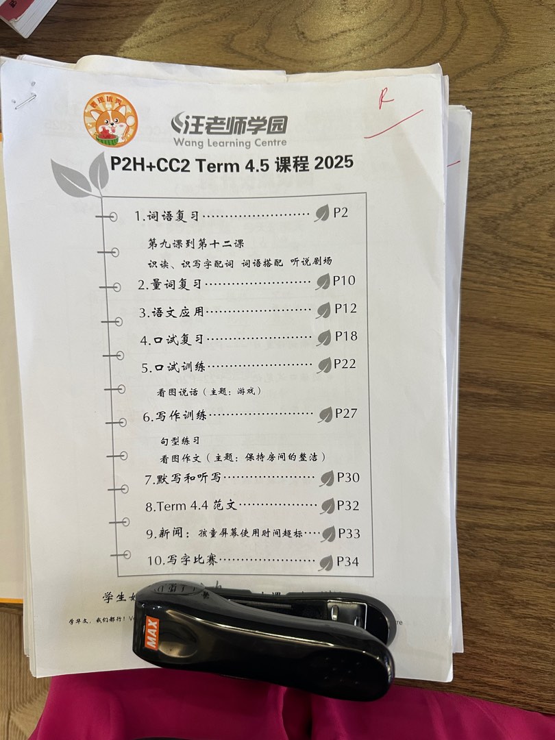 P2 - 2025 Wang Learning Centre P2H+CC2 Term 1-4 2025, Hobbies & Toys ...