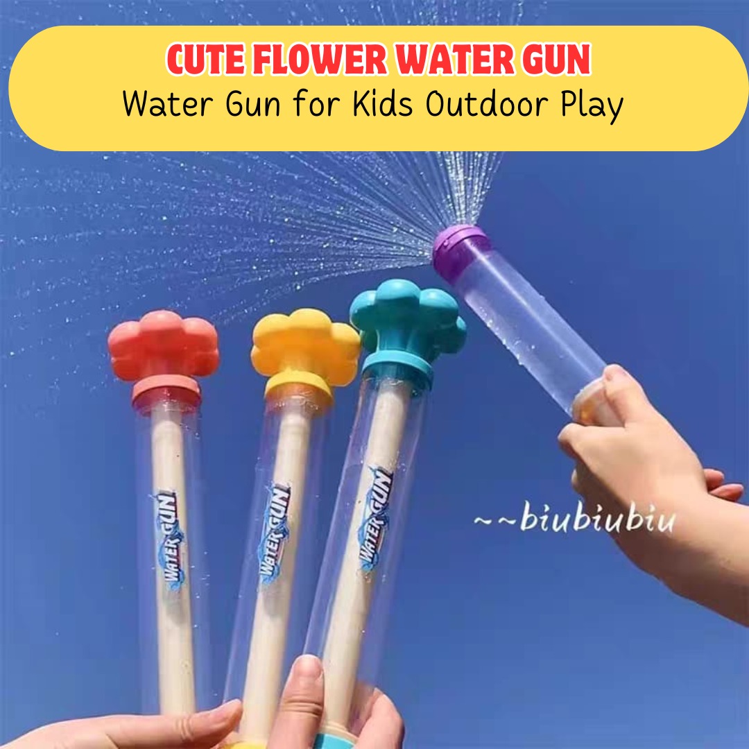 Water Gun for Kids Outdoor Play – Cute Flower Handle Water Blaster Toy ...