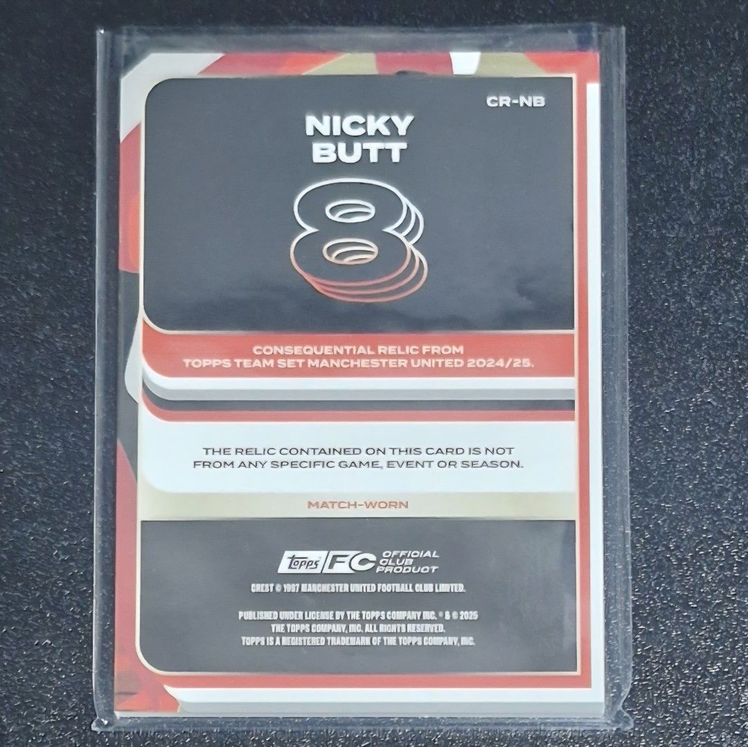 2024/2025 Topps Manchester United Team Set Nicky Butt Consequential ...