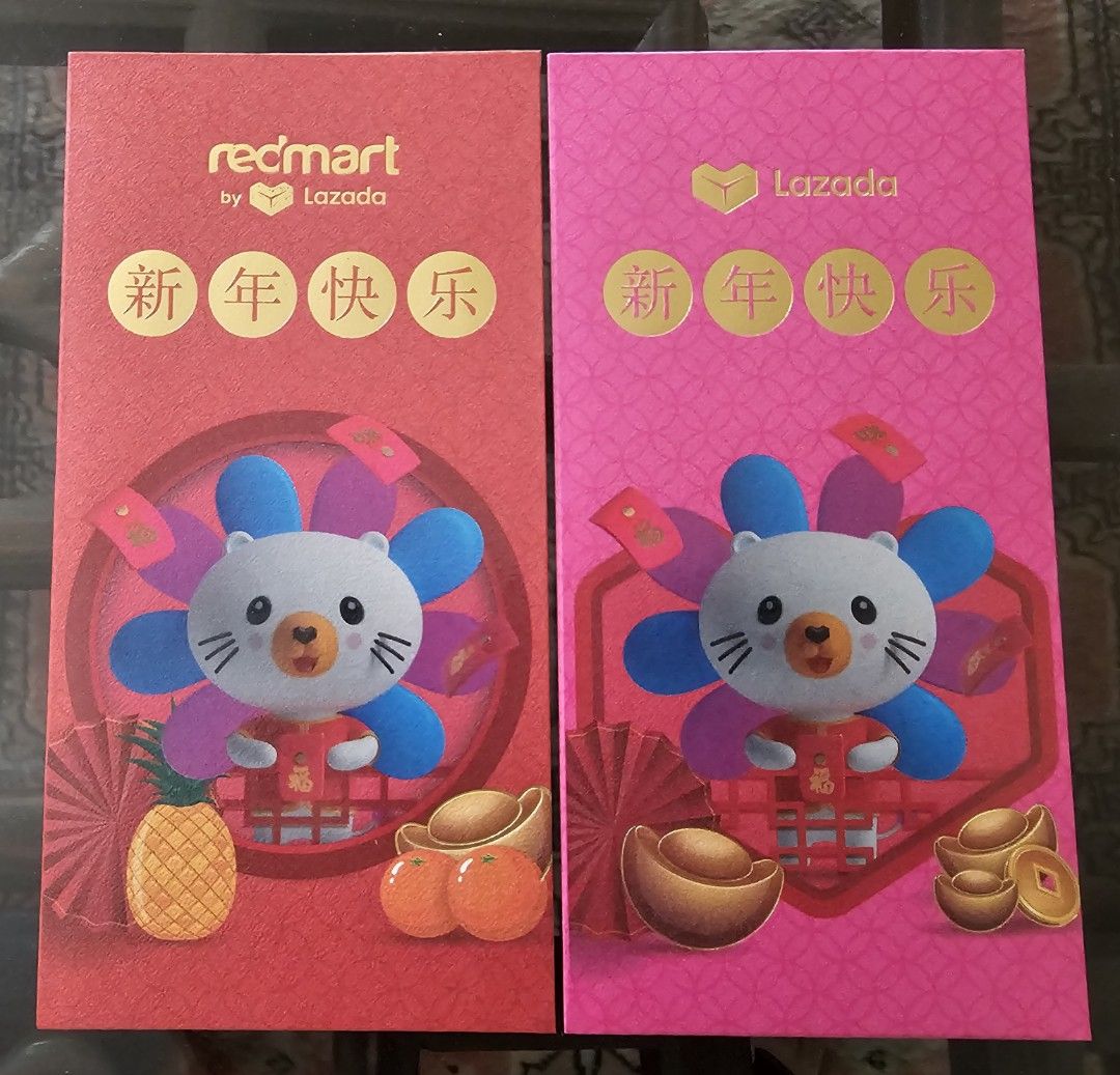 8 pcs Redmart Red Packet Ang Pao, Hobbies & Toys, Stationery & Craft ...