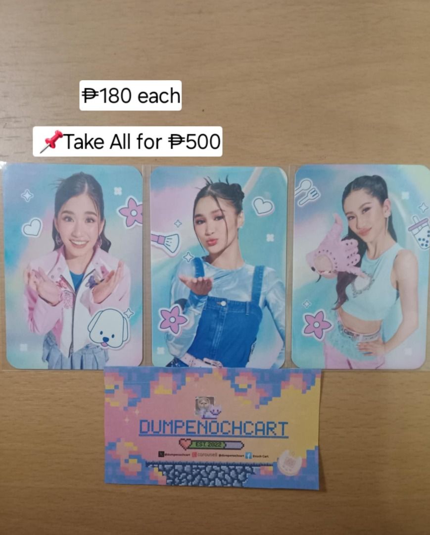 BINI AIAH JHOANNA SHEENA Official Globe Photocards [tingi/set], Hobbies ...