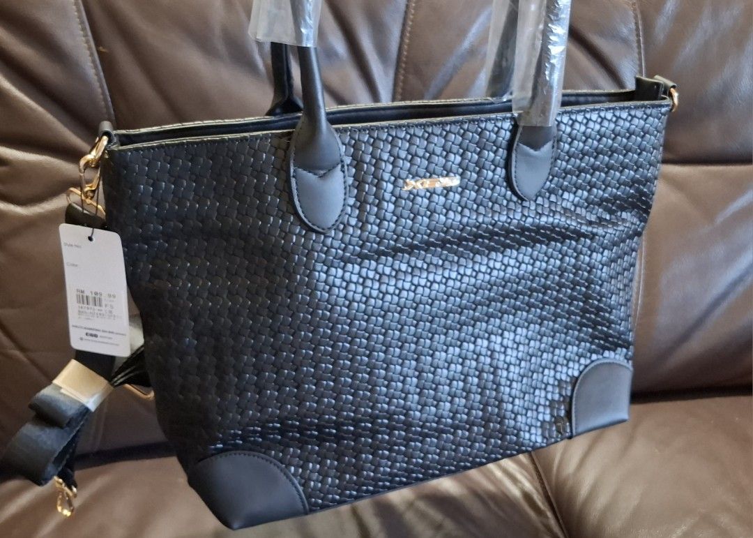 [BRAND NEW] XES Black Woven Tote Bag [Still with price tag], Women's ...