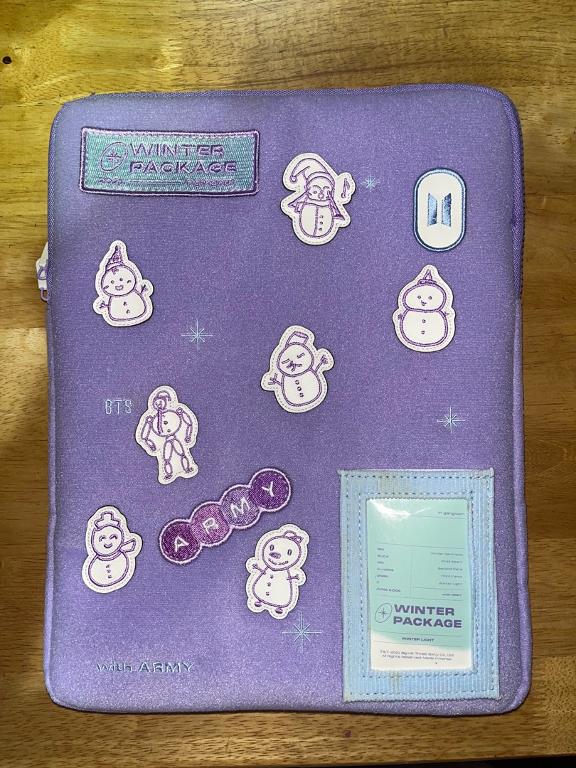 BTS Winter Package 2021 iPad/Laptop wappen case, Hobbies & Toys ...