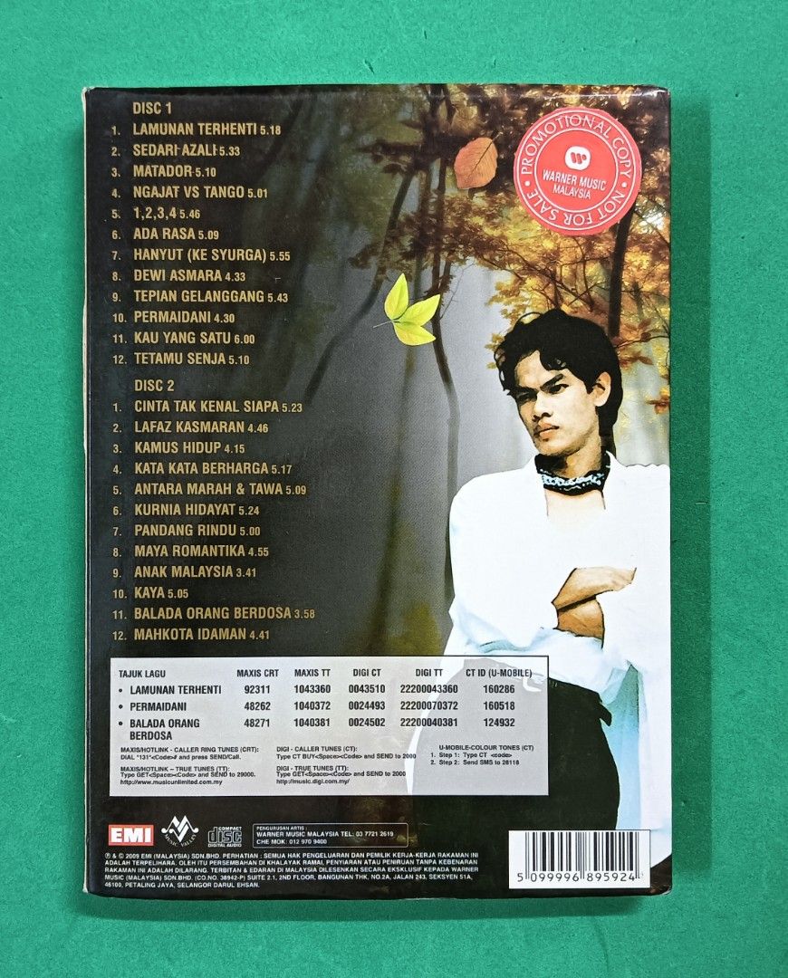 CD Aris - Memori Hit (2CD) ( DJ COPY FROM WARNER MUSIC ), Hobbies & Toys, Music & Media, CDs ...