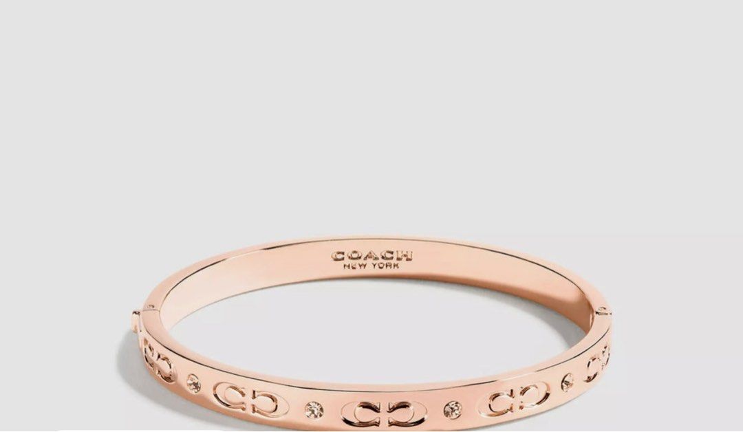 Coach Signature Hinged Bangle, Women's Fashion, Jewelry & Organisers ...