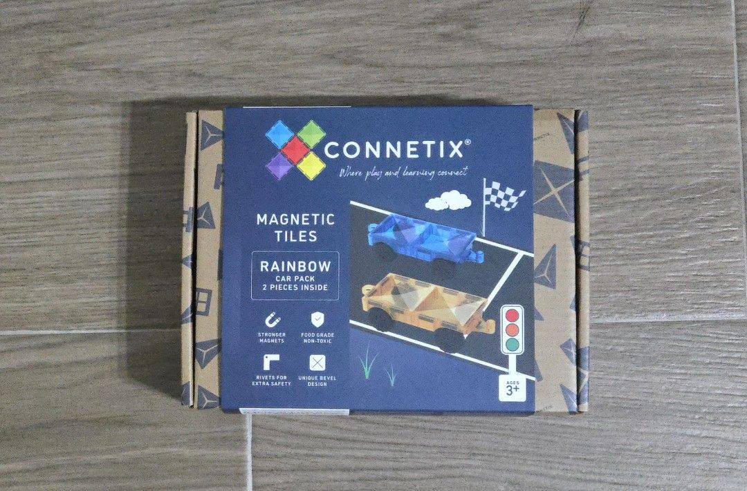 Connetix Rainbow Car Pack Magnetic Tiles, Hobbies & Toys, Toys & Games ...
