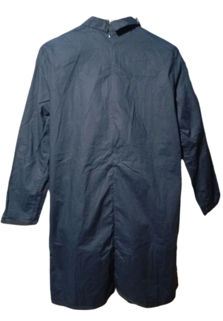 COS ( Made in Turkey)| Women's Navy Peter Pan Collar Long Sleeve Back ...