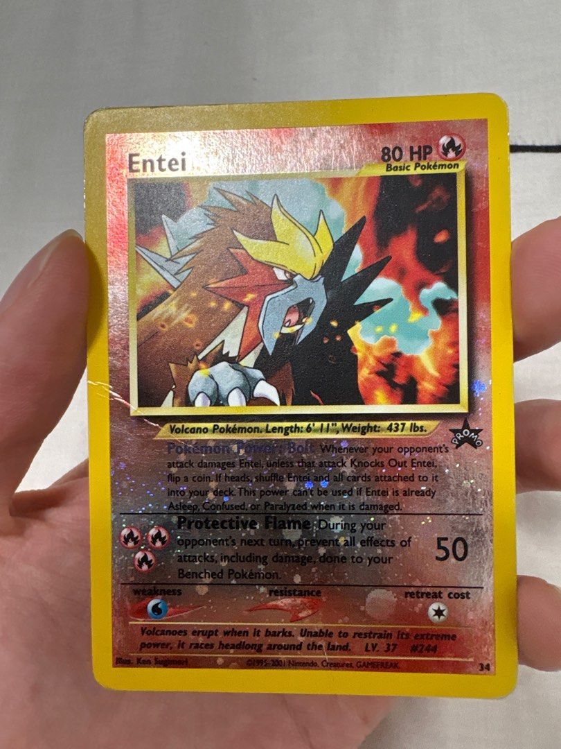 (Damaged/Creased) Pokemon Entei black star promo movie reverse holo ...
