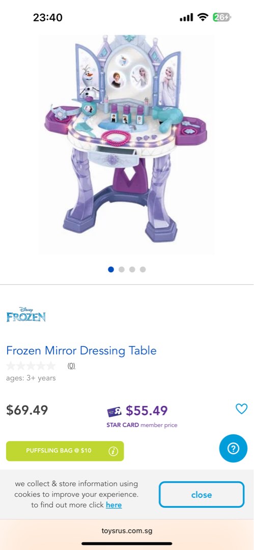 Disney Frozen Mirror Dressing Table, Babies & Kids, Baby Nursery & Kids ...